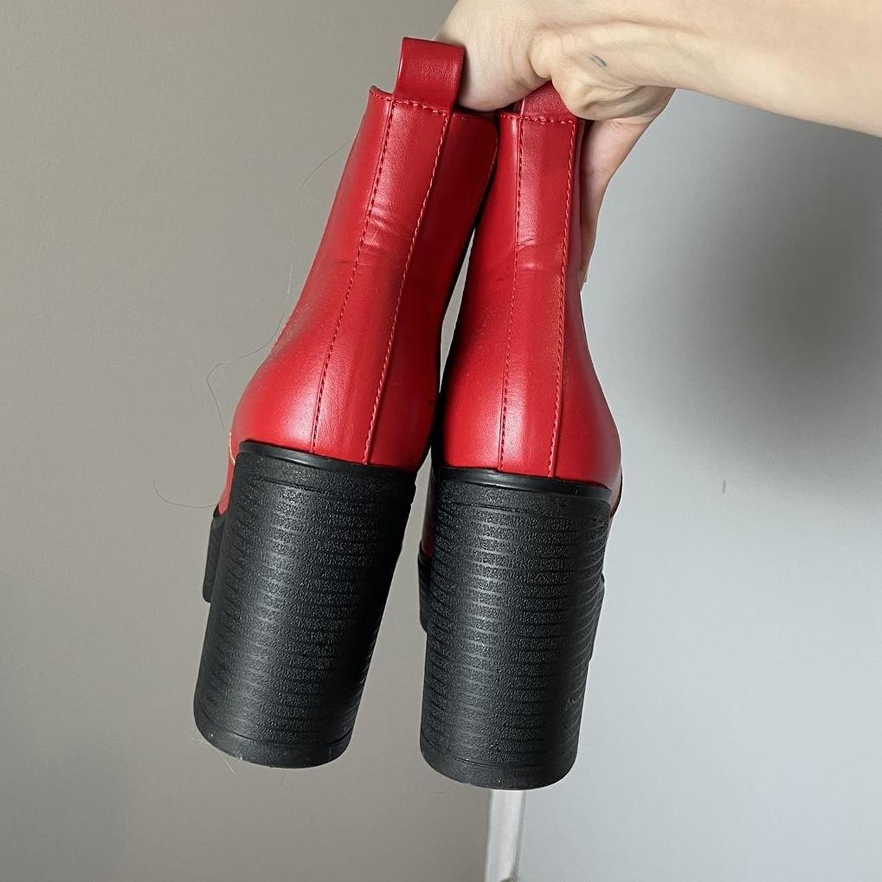 Red Wedge Boots Super cute, Size 8, No flaws &... - Depop