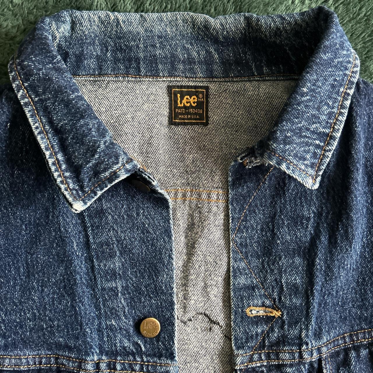 Lee Men's Navy and Brown Jacket | Depop