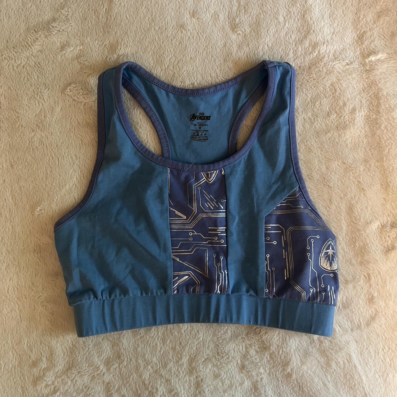 Hot Topic Women's Purple and Blue Crop-top | Depop
