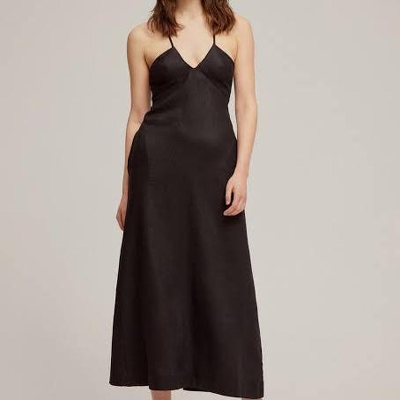 Venroy Black V Neck Midi Dress Size XS Worn once - Depop