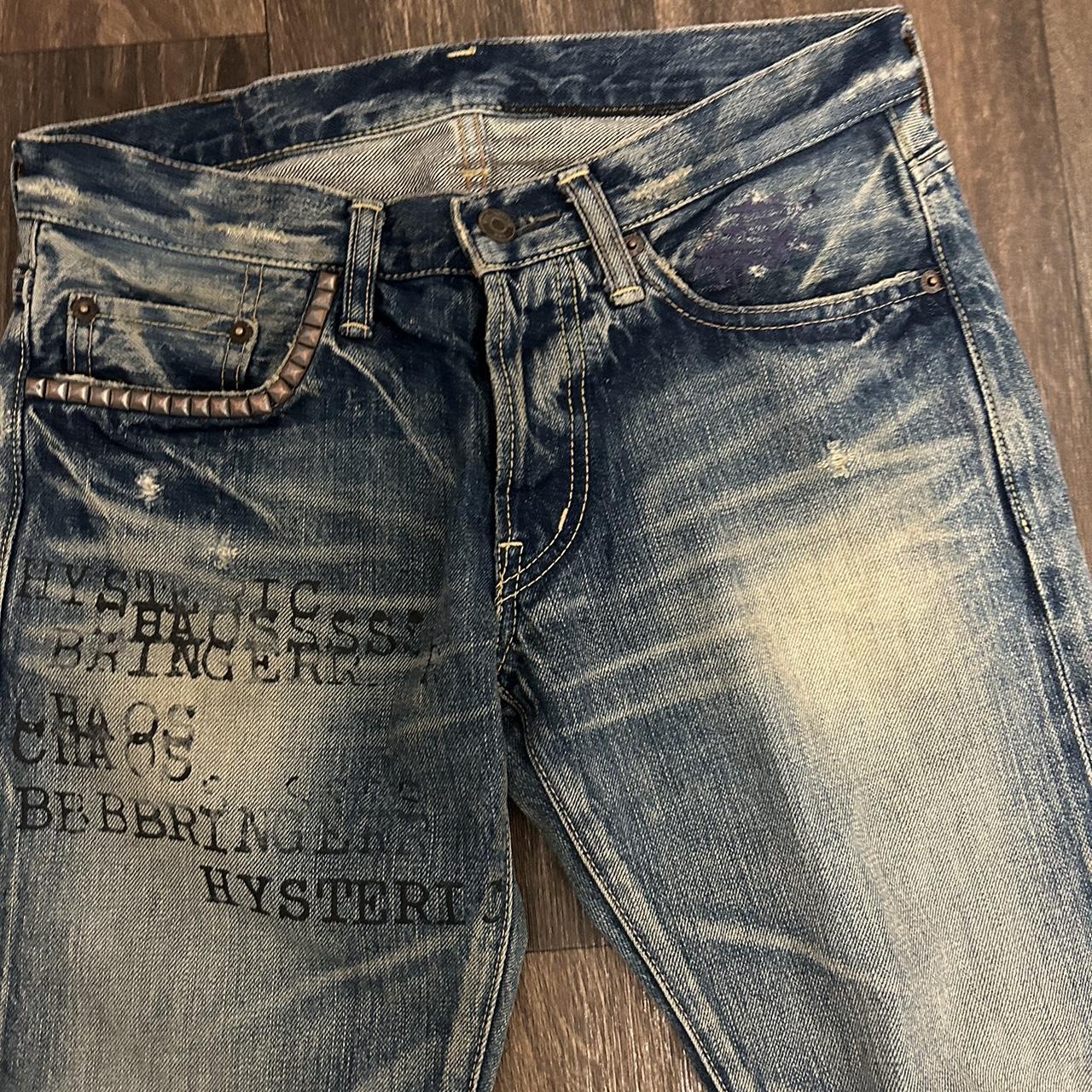 Hysteric glamour studded jeans waist size 28... - Depop