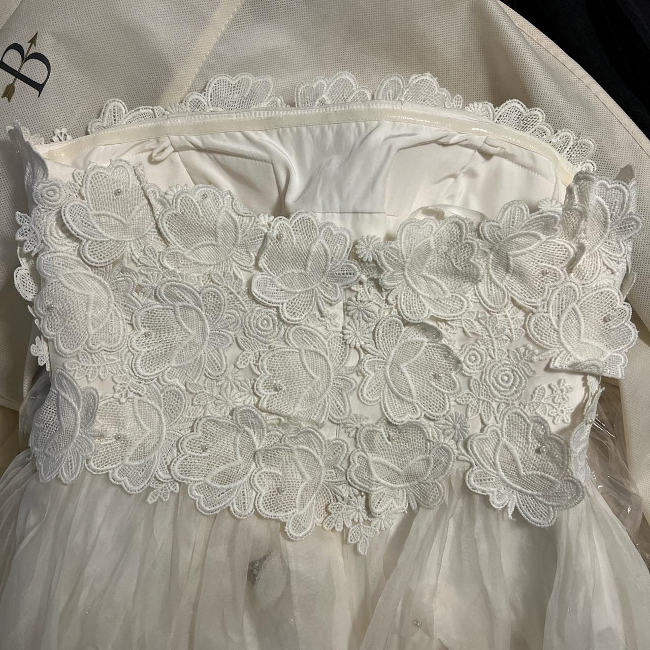 BHLDN Bryn wedding gown dress! Ivory color in size... - Depop