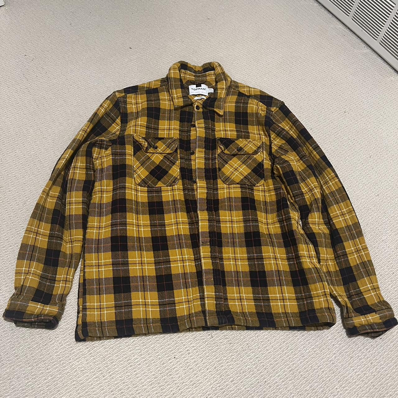 Plaid Topman over shirt, size L. Thick and isolated.... - Depop