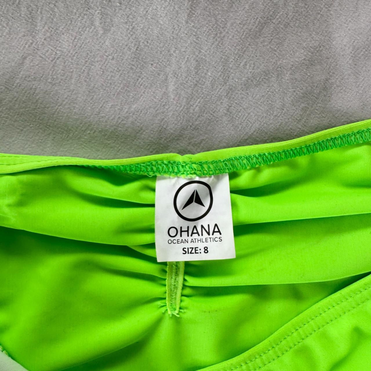 Ohana neon green scrunch bum bikini bottoms - Depop