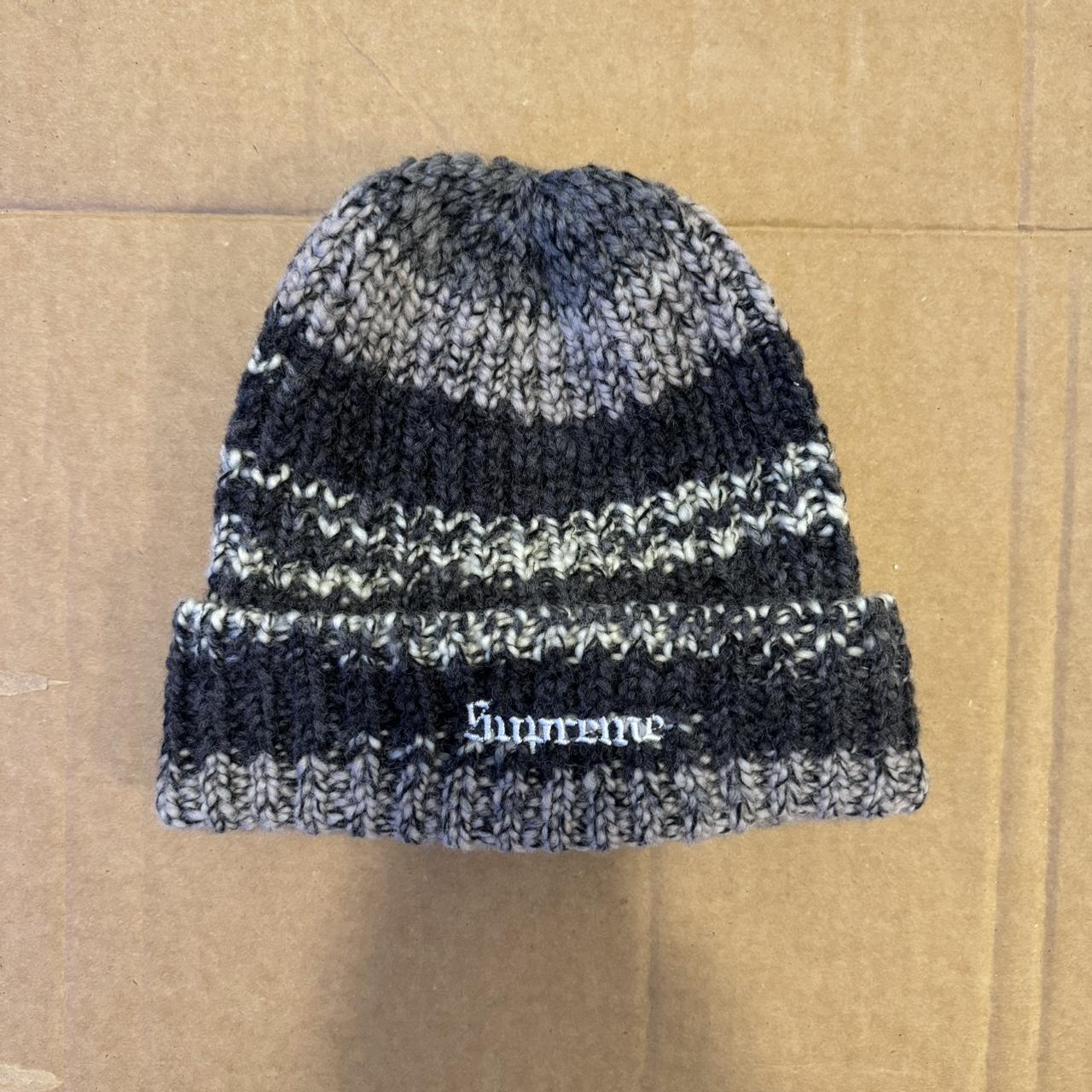 Brand new Supreme Space Dye Stripe Beanie - Depop
