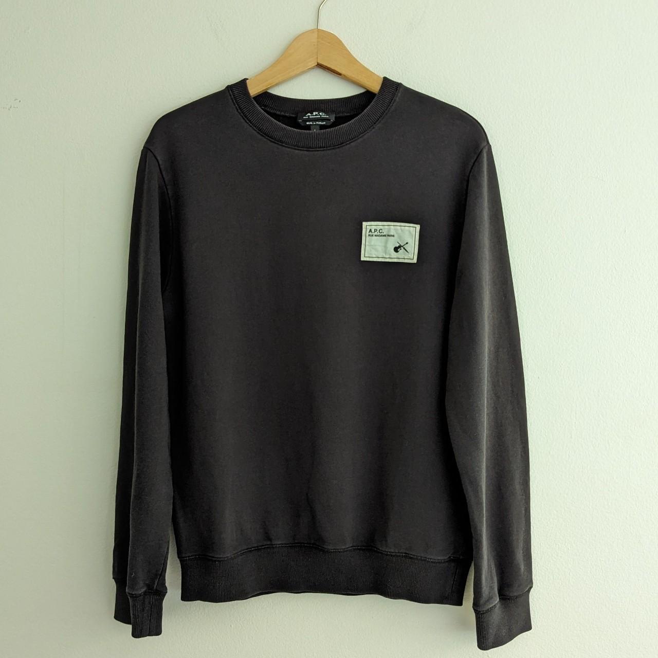APC Logo patch sweatshirt - Charcoal Size L (fits... - Depop
