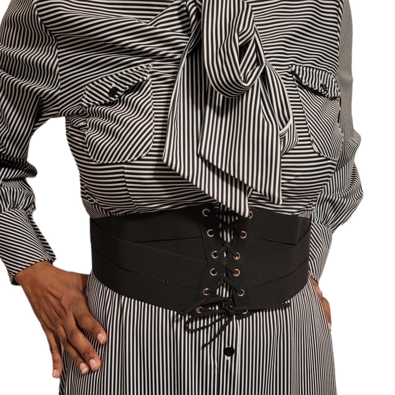 LCF Black Women s Wide Corset Cinch Belt Wide Waist Depop