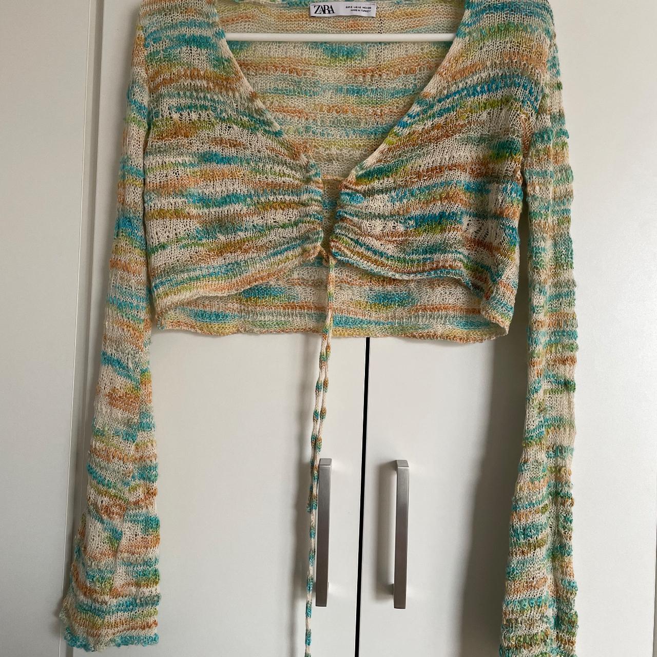 Zara multicolor knit top - Depop