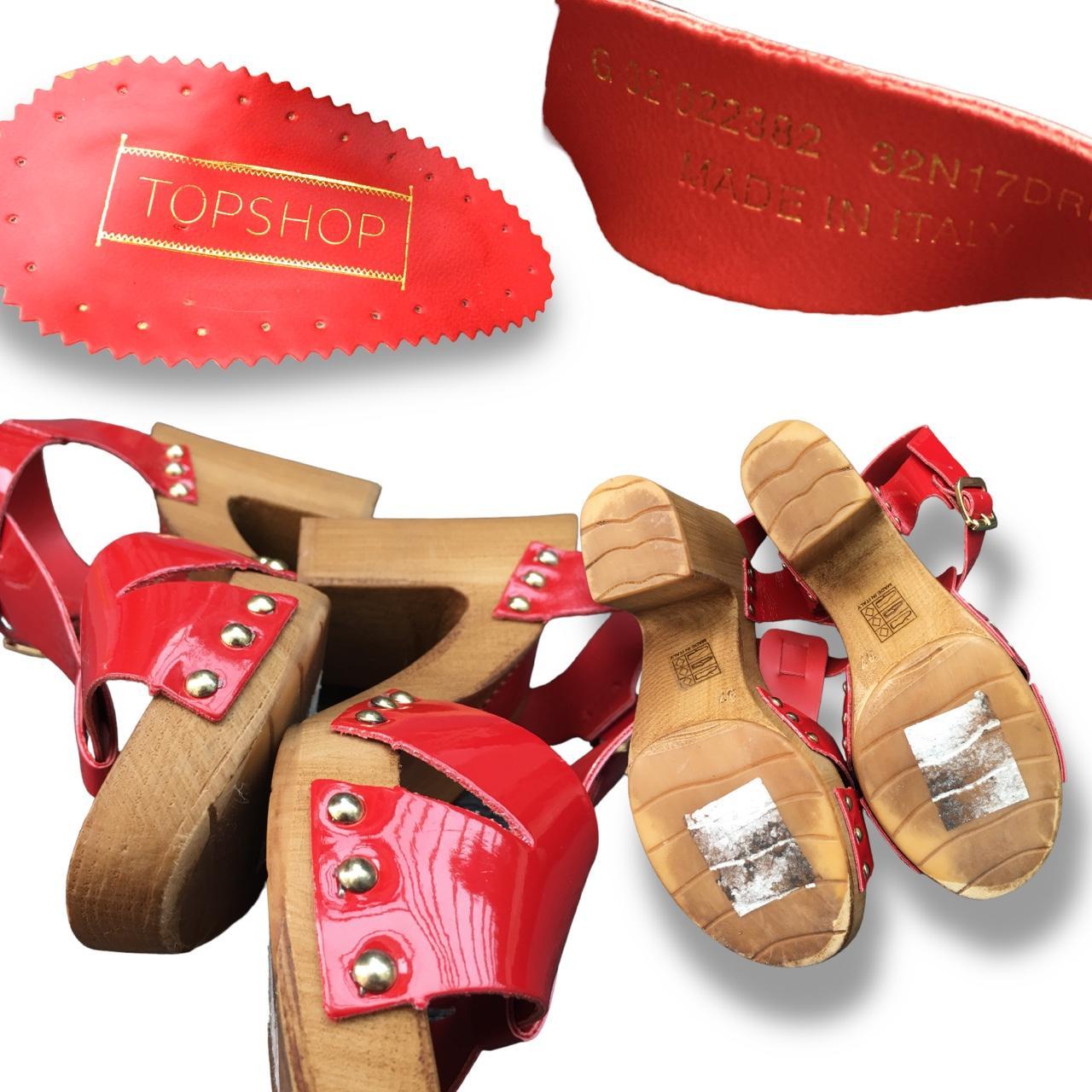 Vintage Topshop 1970's styled wooden platform... - Depop