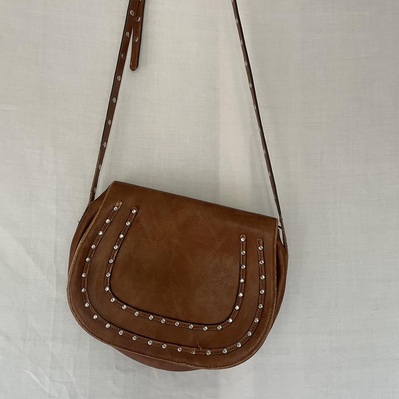 Vintage Studded MMS Purse •Brown •Studded front... - Depop