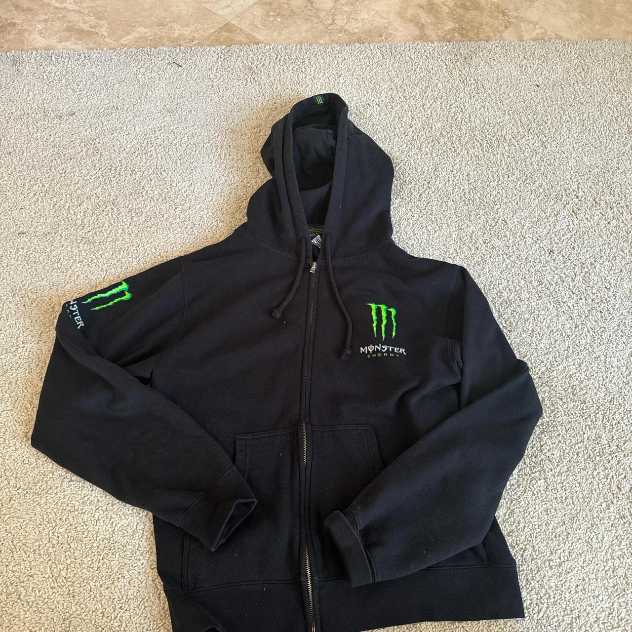 Y2K monster energy unleash the beast zip up... - Depop