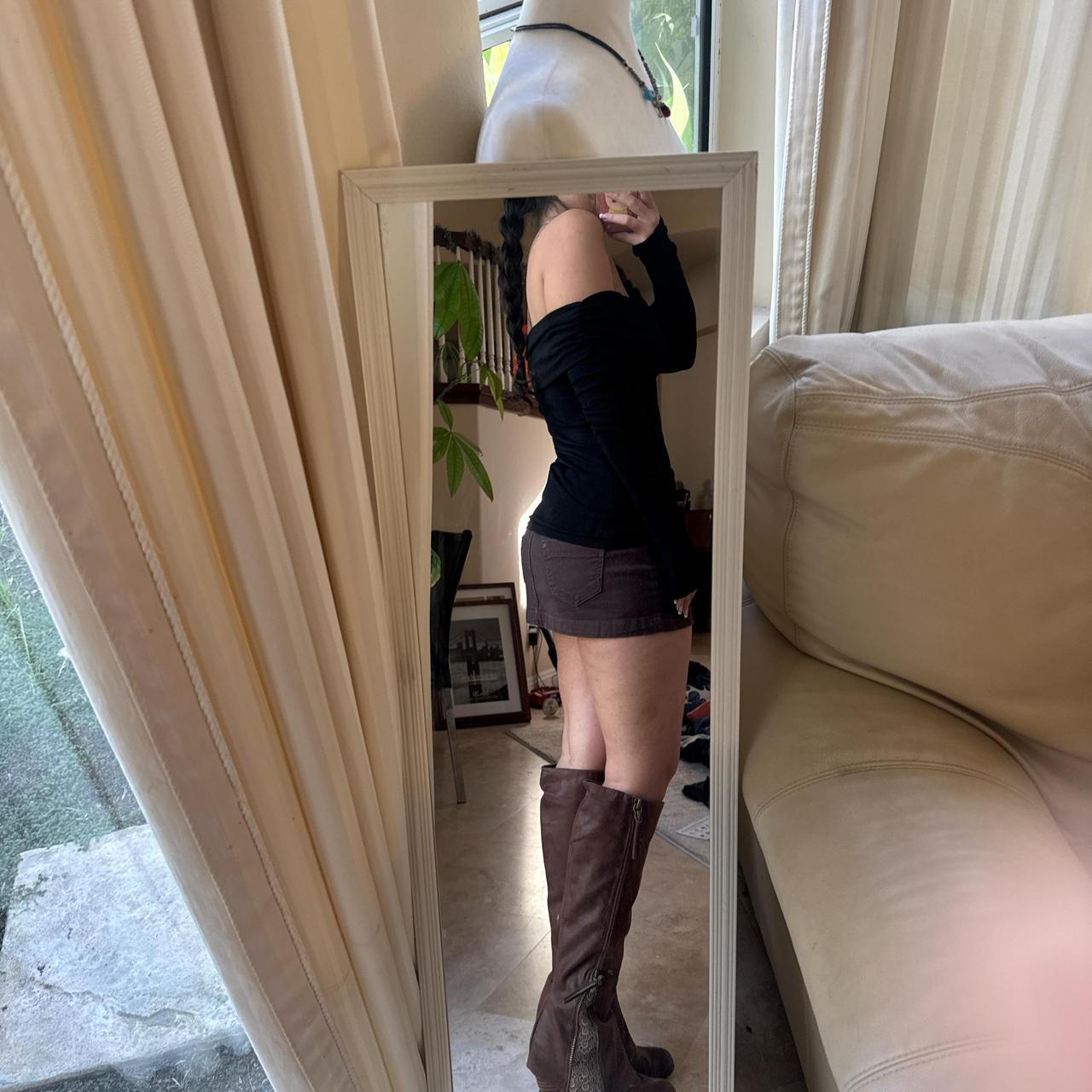 Y2K off the shoulder black blouse So soft and... | Depop