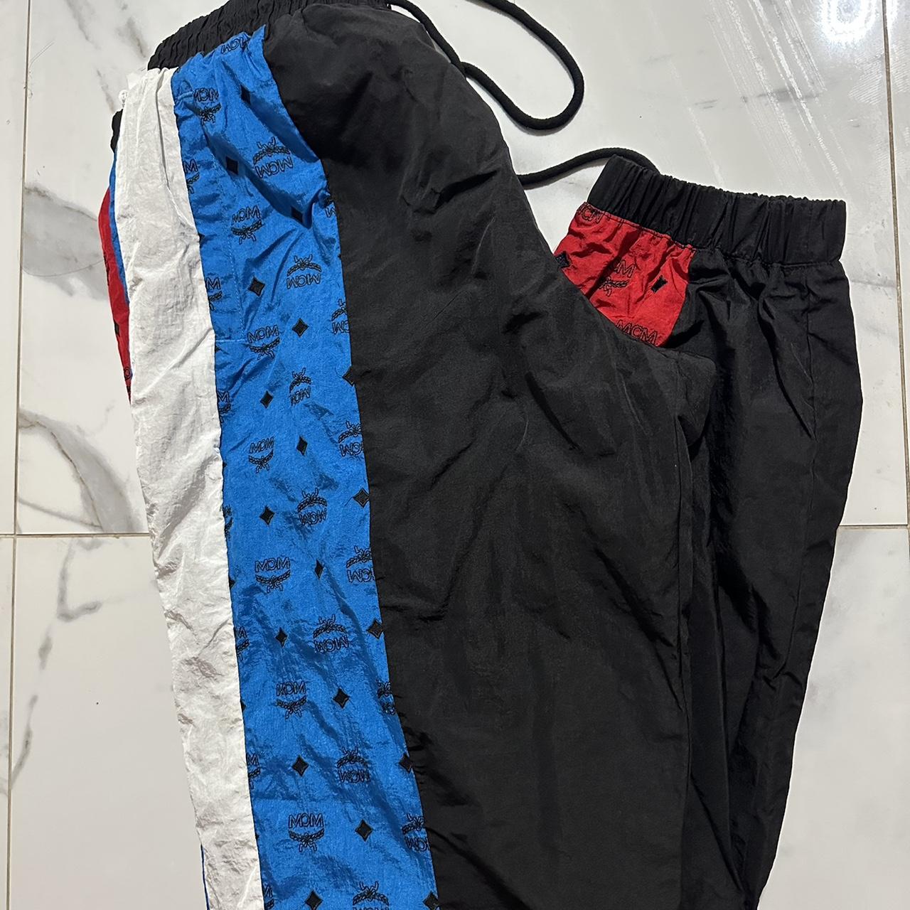 Beautiful Red and Blue MCM X PUMA joggers Size... - Depop