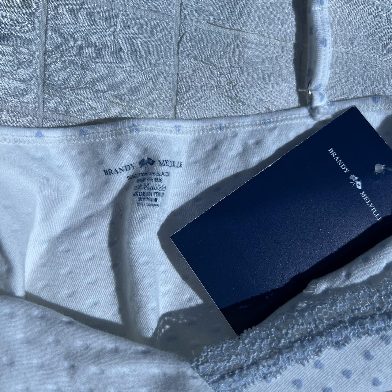 brandy melville blue heart tank brandy new with... - Depop