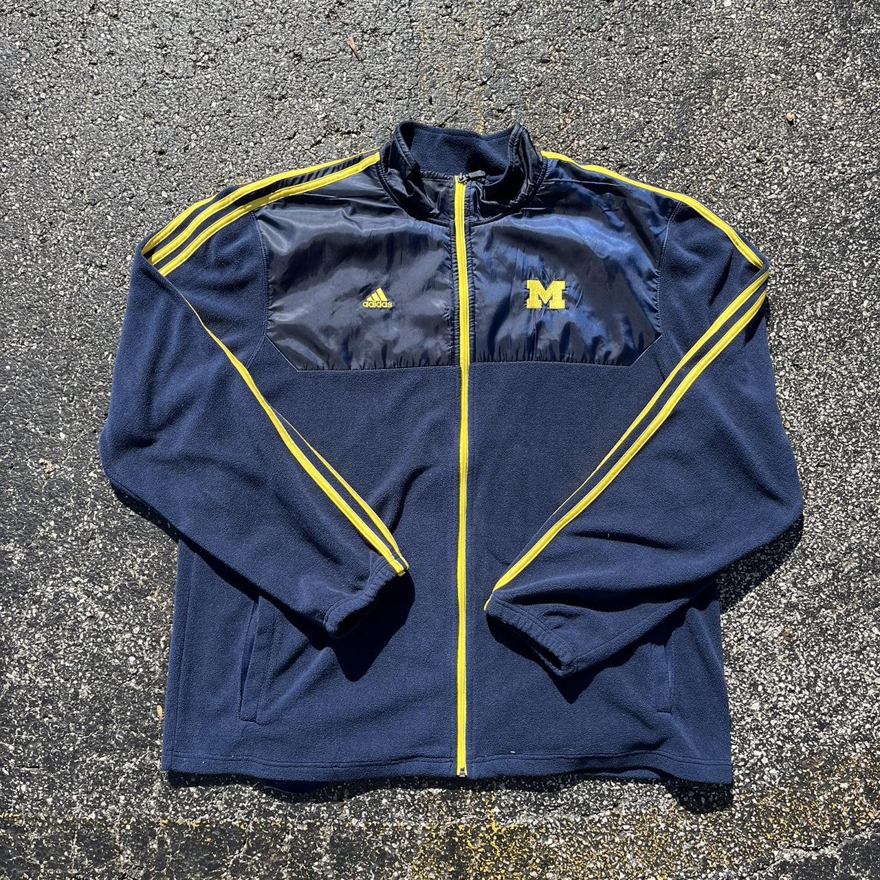 Michigan Wolverines fleece zip up jacket. #michigan... - Depop