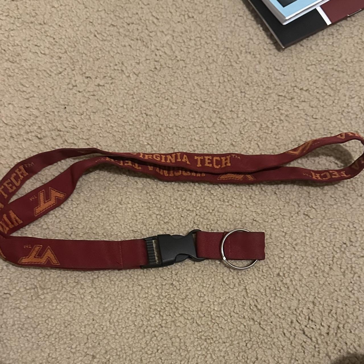 Virginia Tech maroon lanyard!! minor paint staining... - Depop