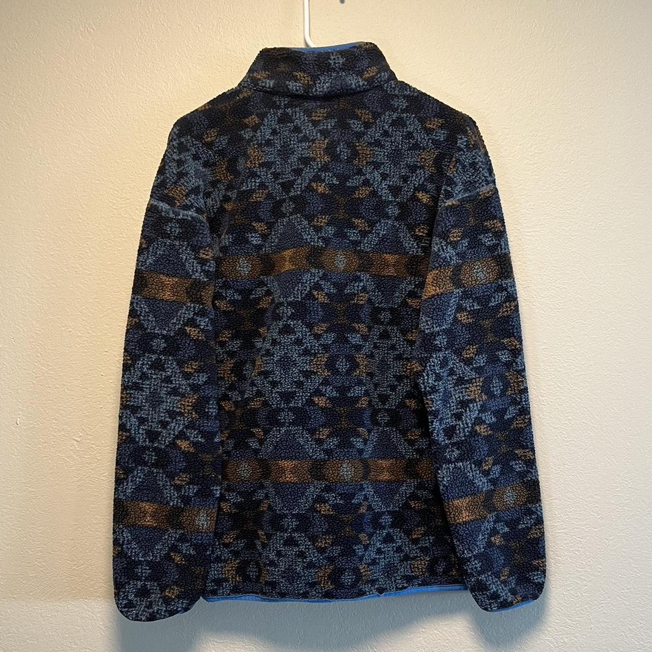 Vintage Columbia Aztec Fleece Western Button... - Depop