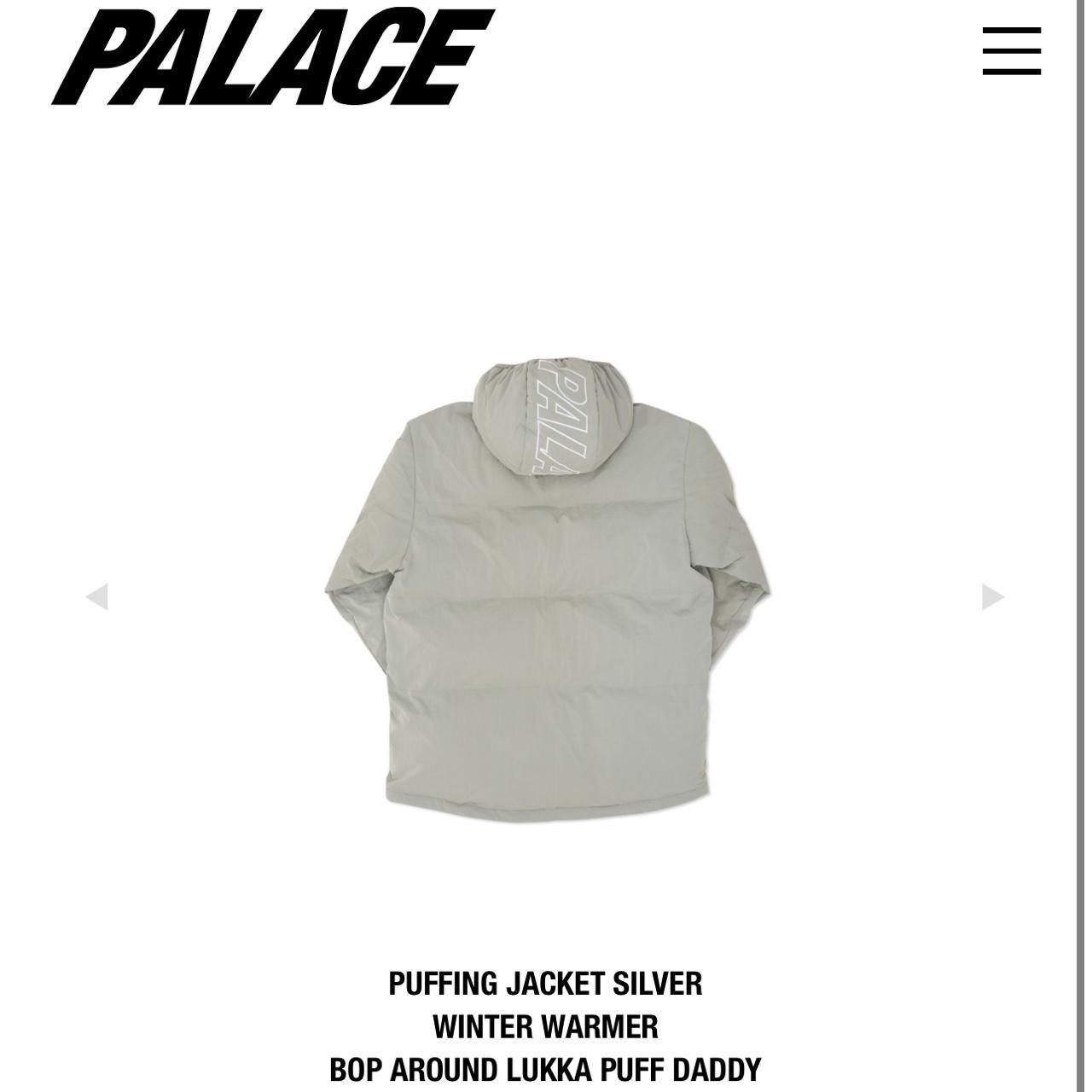 Palace Puffer Jacket Grey 2016 Winter Release Worn... - Depop