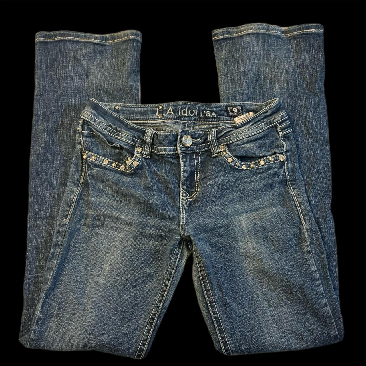 LA idol USA bedazzled pocket jeans Need... - Depop