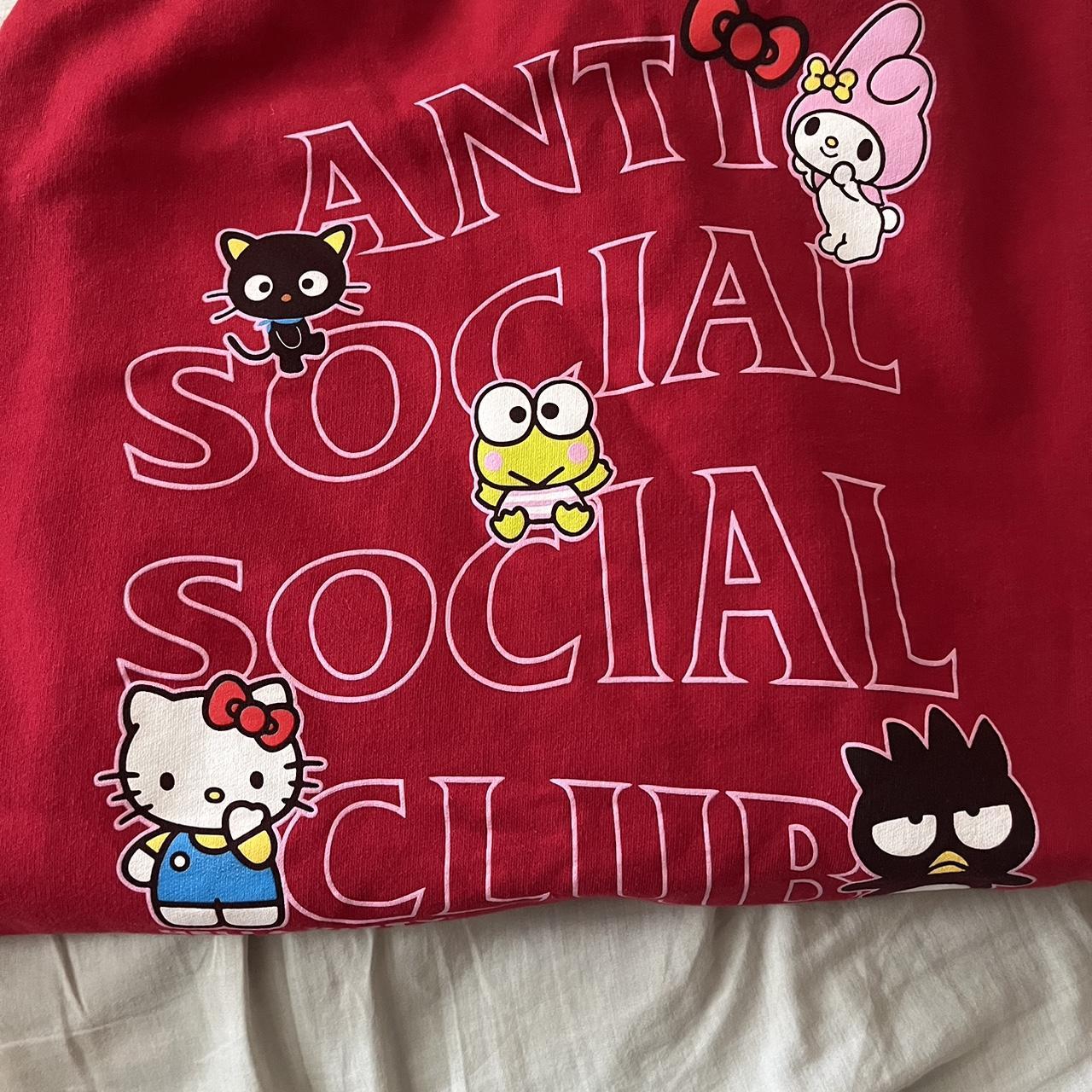 red hello kitty anti social social club !! literally... - Depop