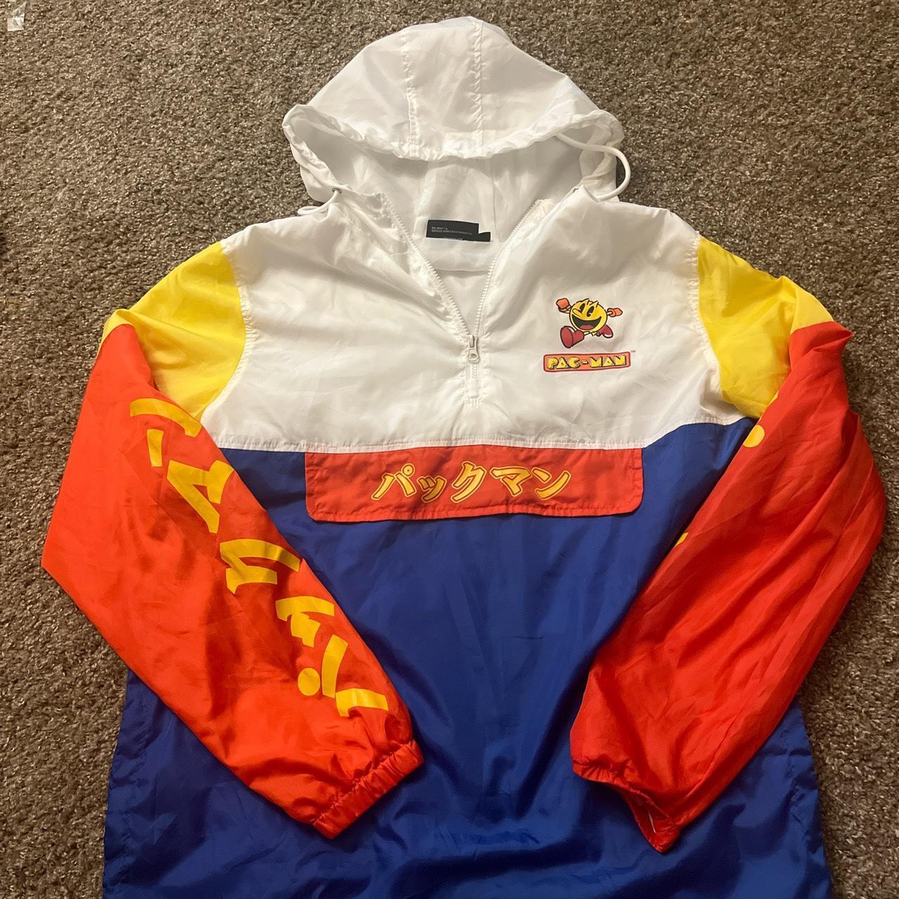 Pac-Man windbreaker hoodie jacket Men’s xl #pacman... - Depop