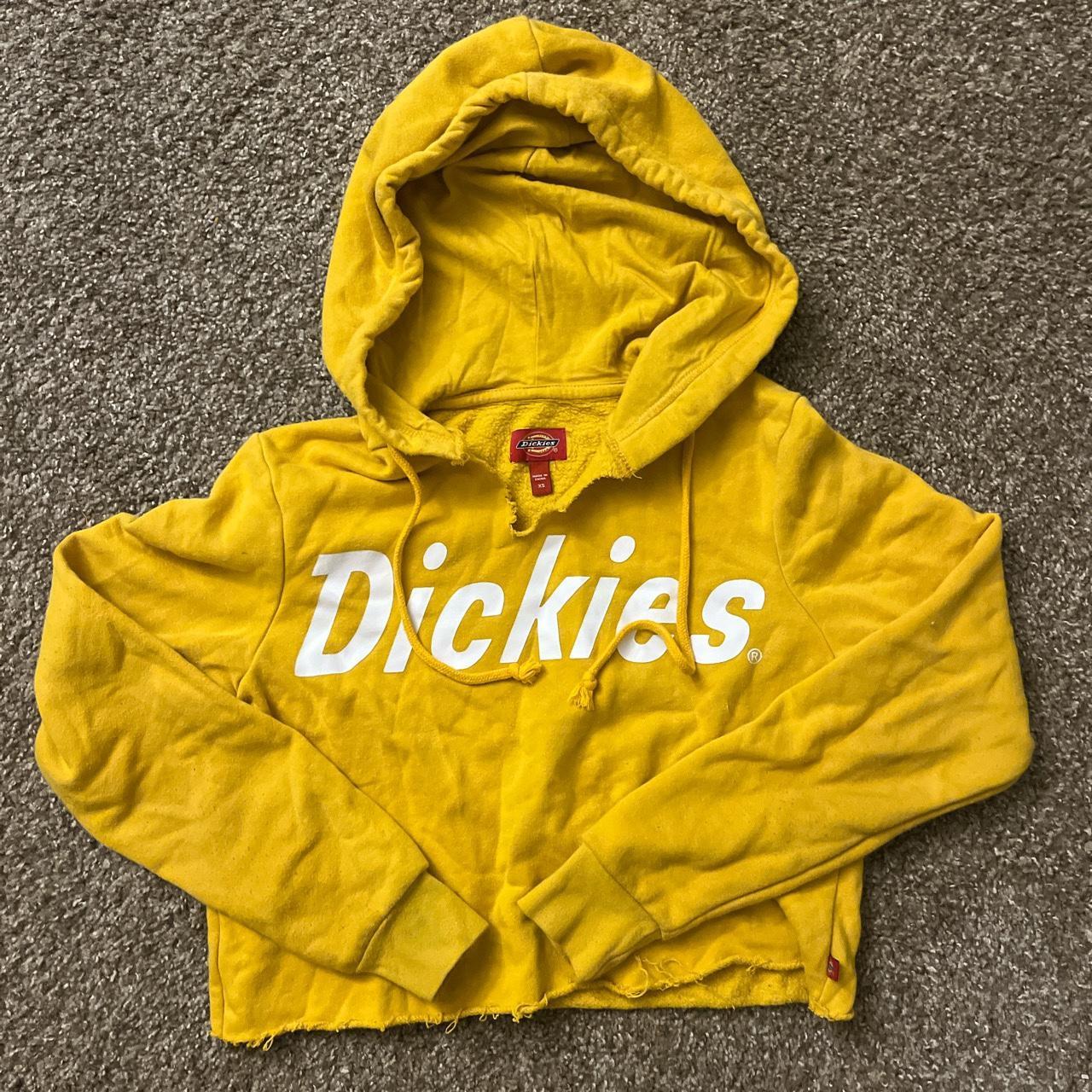 Cropped dickies gold/yellow hoodie Womens xs Has a... - Depop