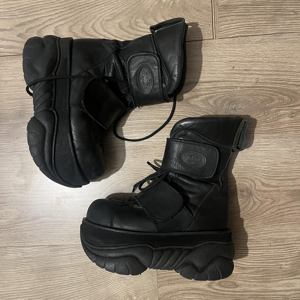 Swear London Street Mix Boots early 2000s -... - Depop