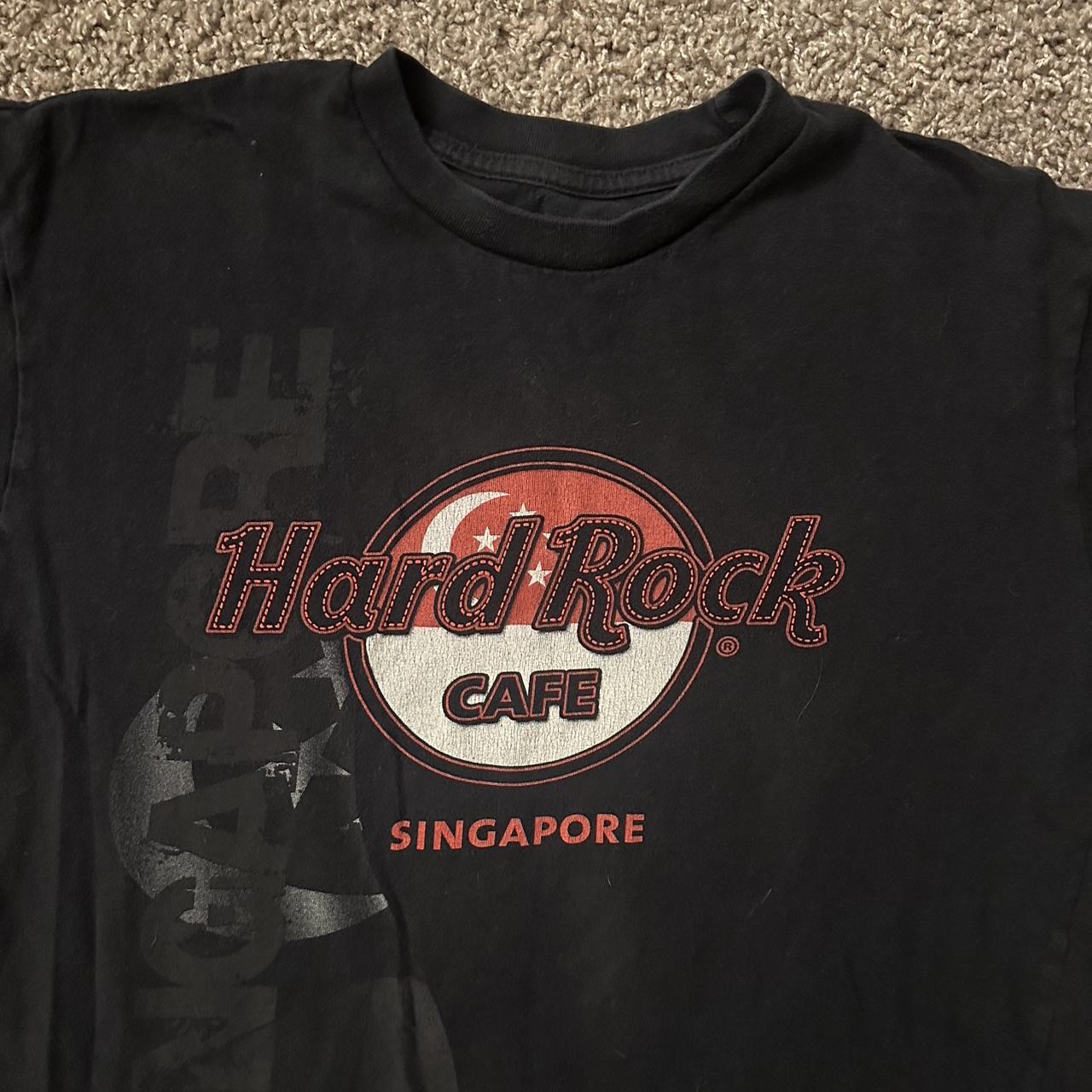 Hard Rock Cafe Singapore Men's M Black 100% Cotton... | Depop