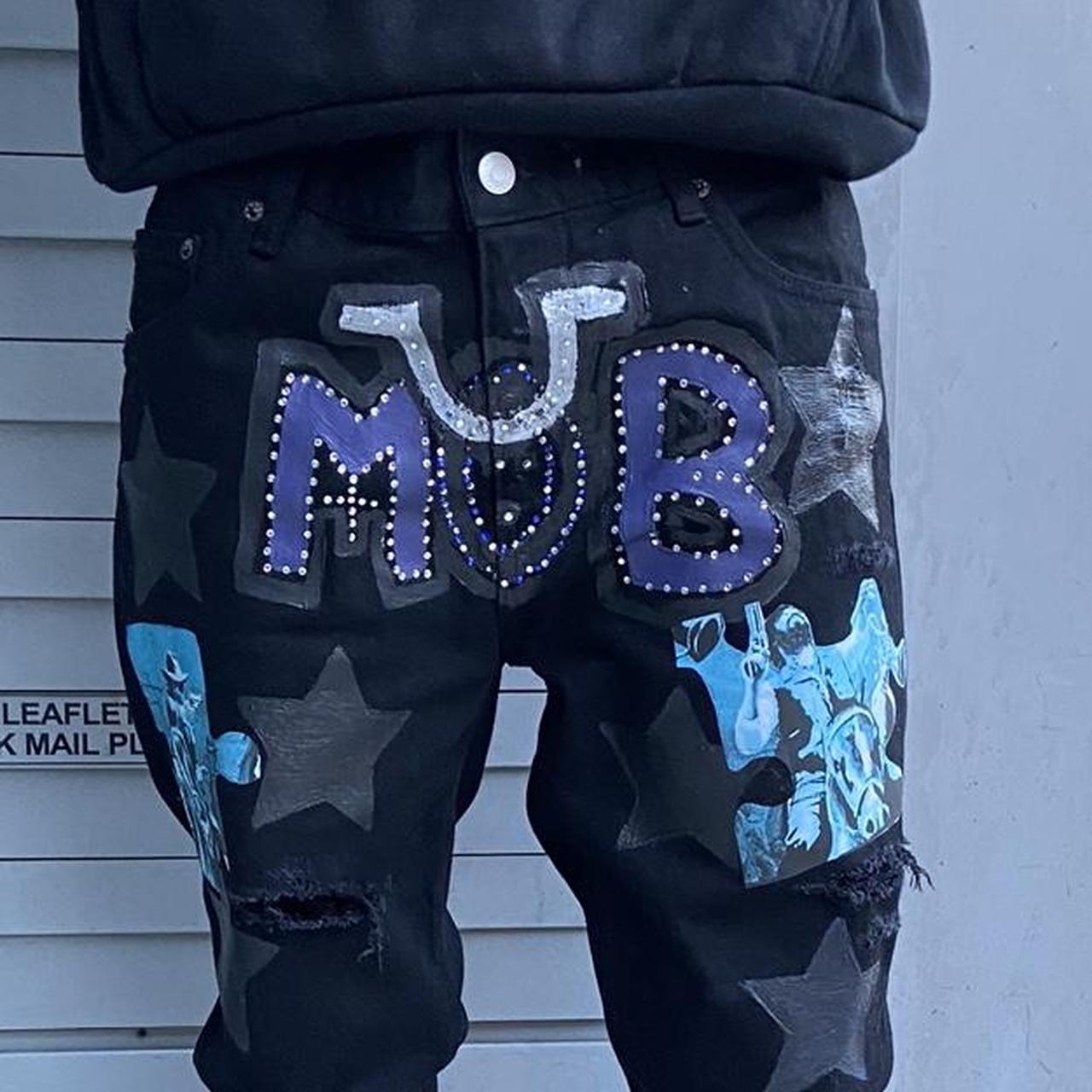 M’en mob black jeans By. @m.o.b.star Only 3... - Depop