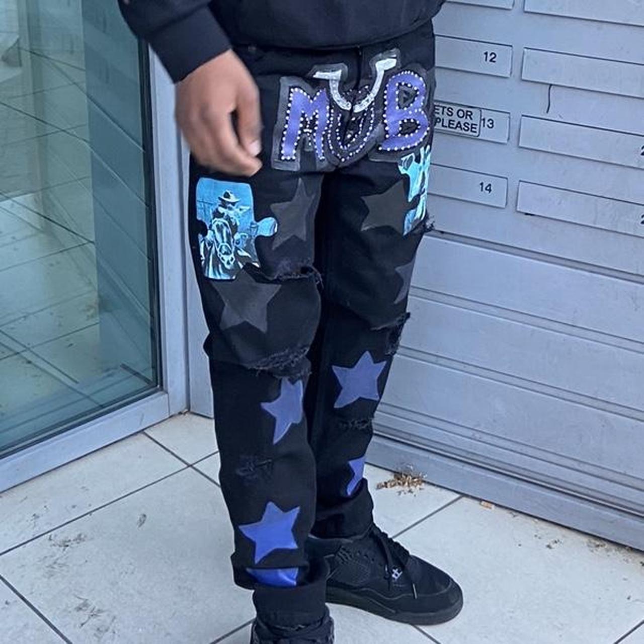 M’en mob black jeans By. @m.o.b.star Only 3... - Depop