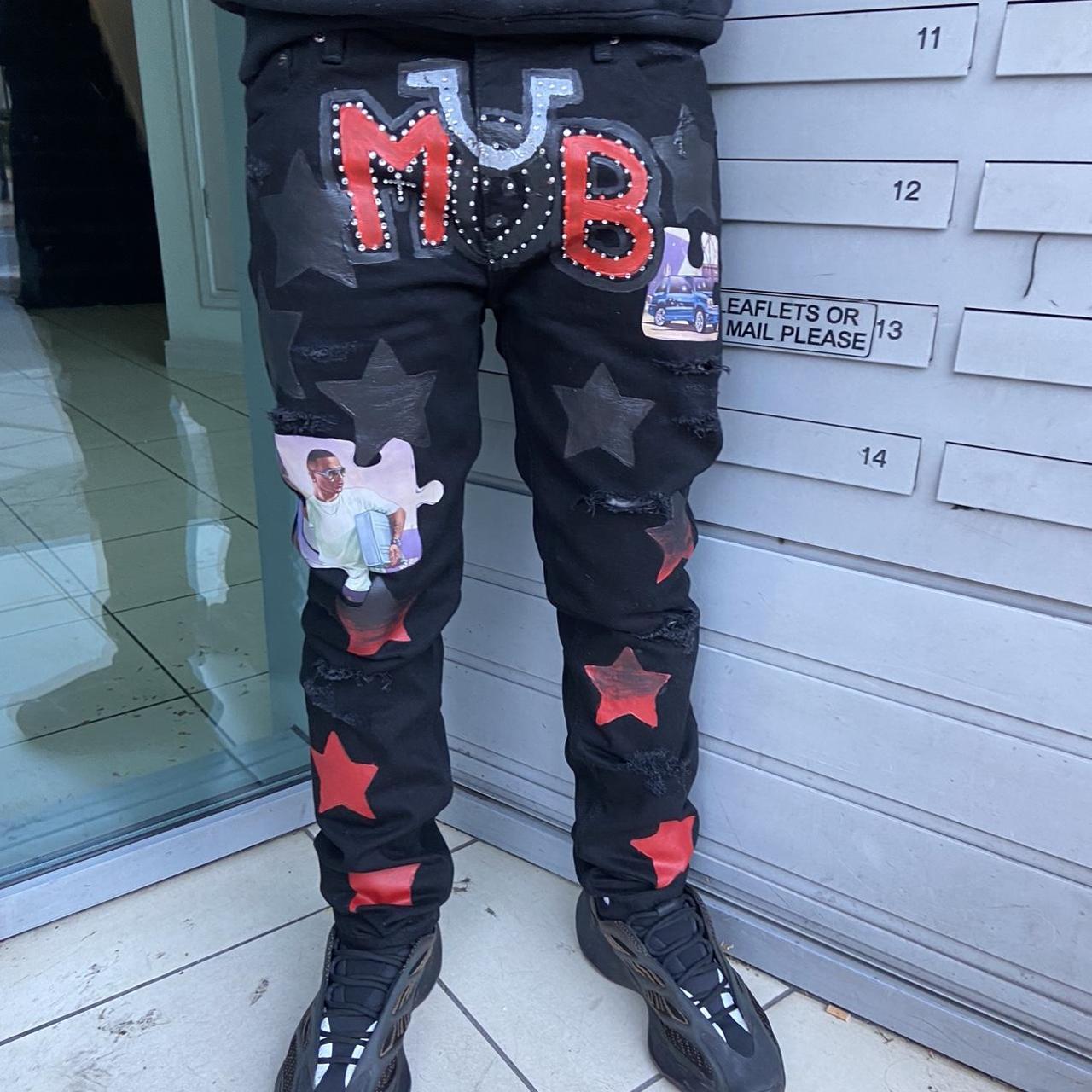 Men’s mob black jeans By. @m.o.b.star -IG Only 3... - Depop