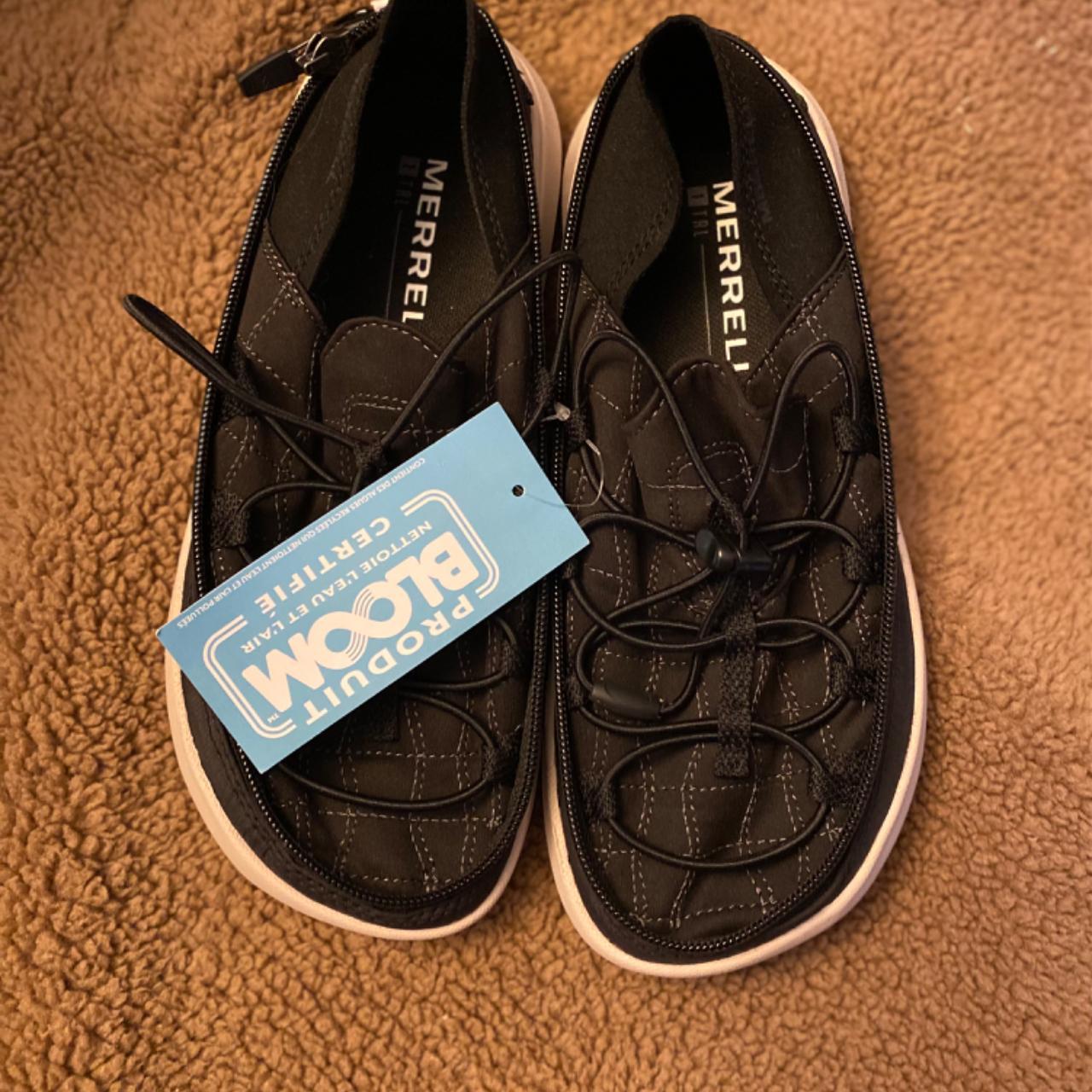 Merrell 1trl Hut Moc zipper hiking shoes. Drawstring... - Depop