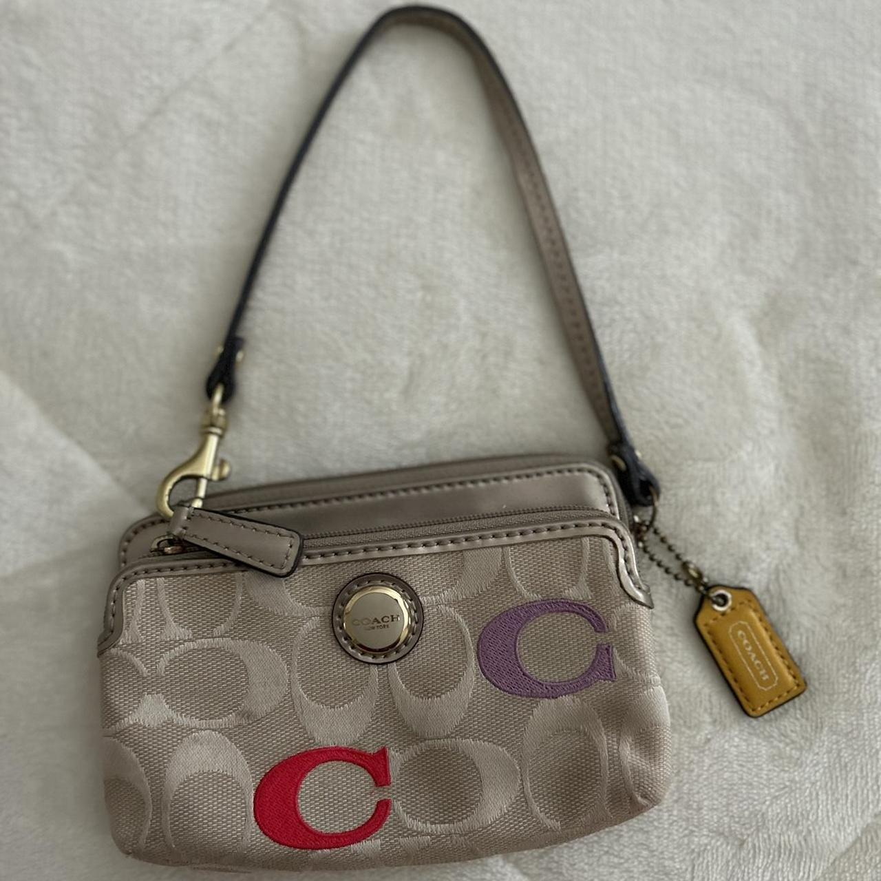 beige coach wristlet, great condition ! message me... - Depop