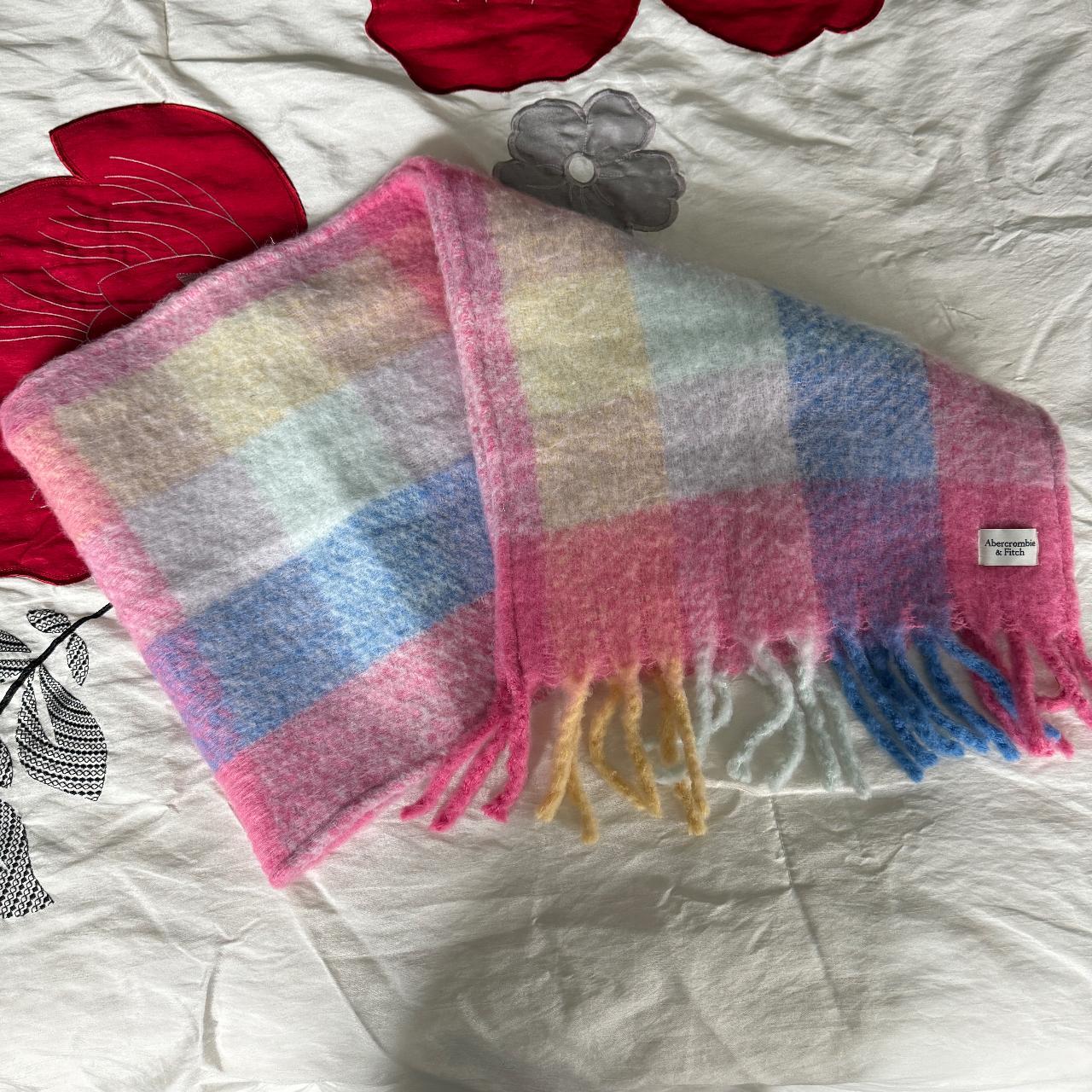 colorful thick abercrombie scarf ! send reasonable... - Depop