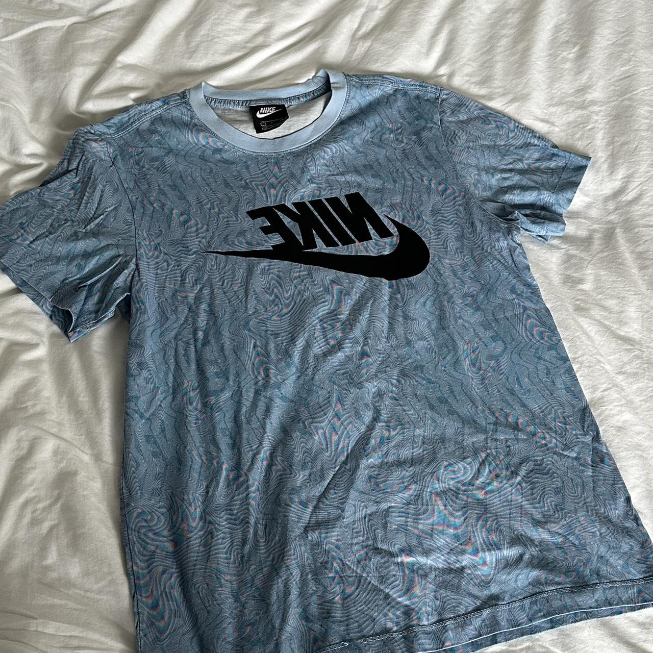 Nike Backwards Swoosh T-Shirt Condition: 9/10 Size:... - Depop