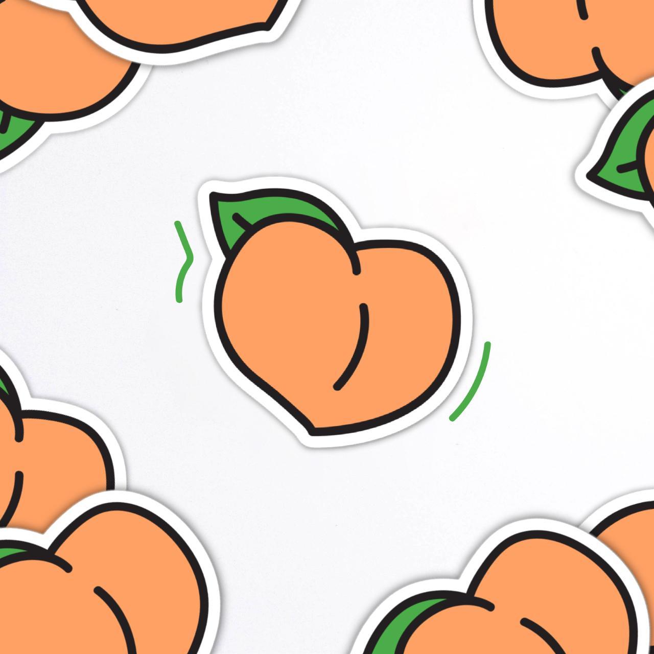 Peach Booty 3" die-cut vinyl sticker 🍑 Stickers are... - Depop