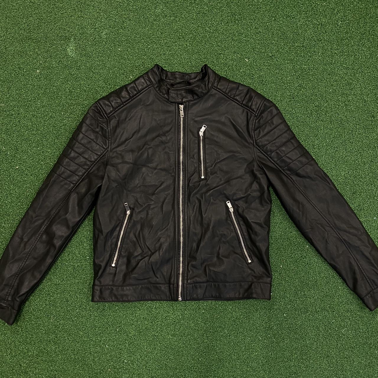 H&M leather jacket - Depop