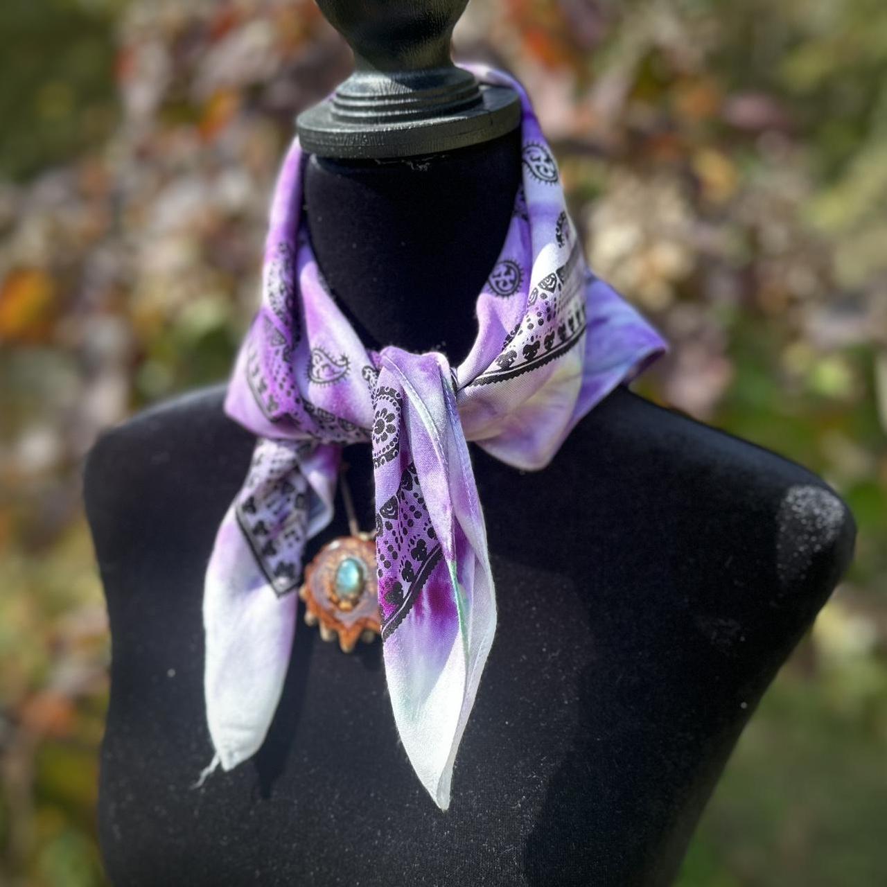 100% rayon bandana hand dyed. I DO NOT ACCEPT ANY... - Depop