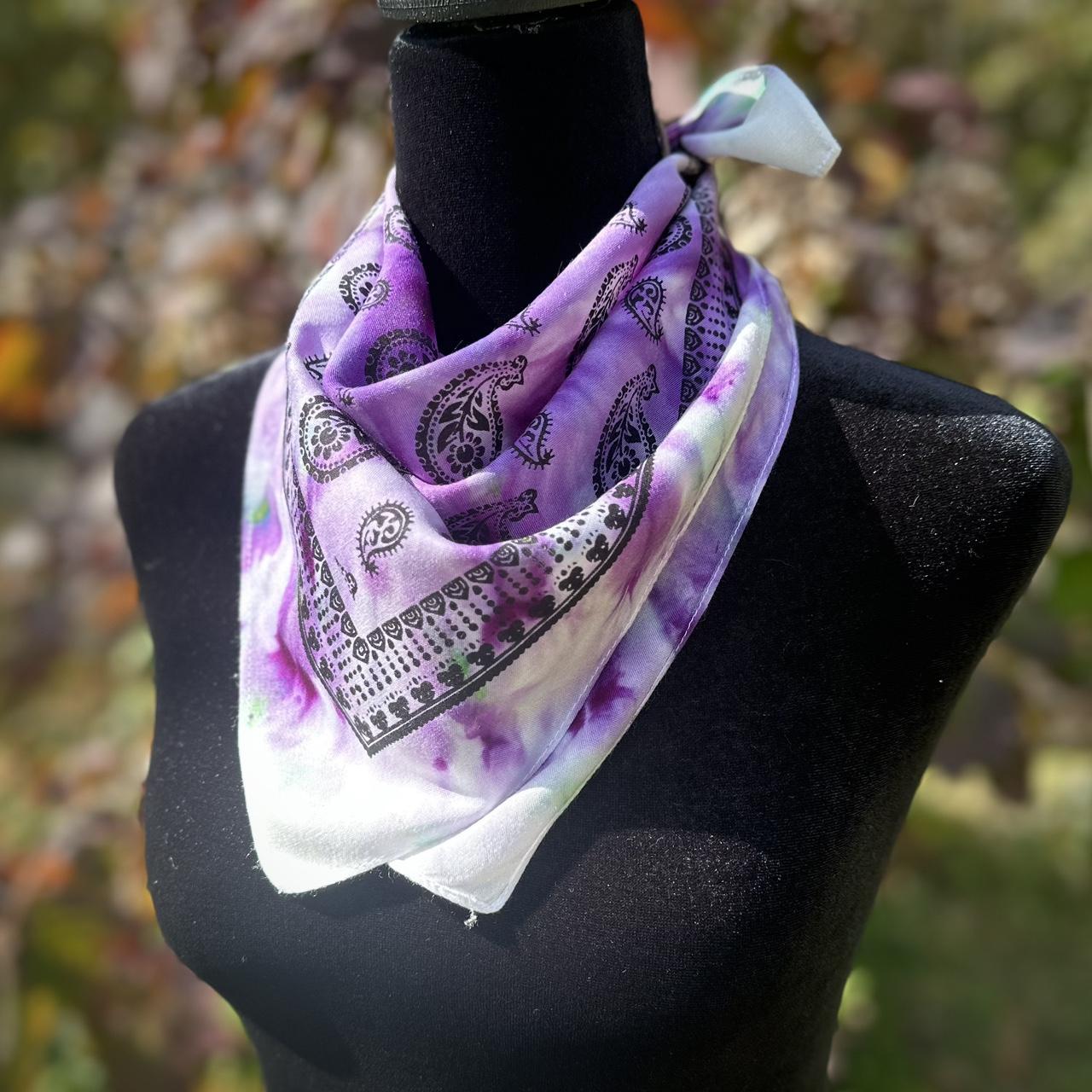 100% rayon bandana hand dyed. I DO NOT ACCEPT ANY... - Depop