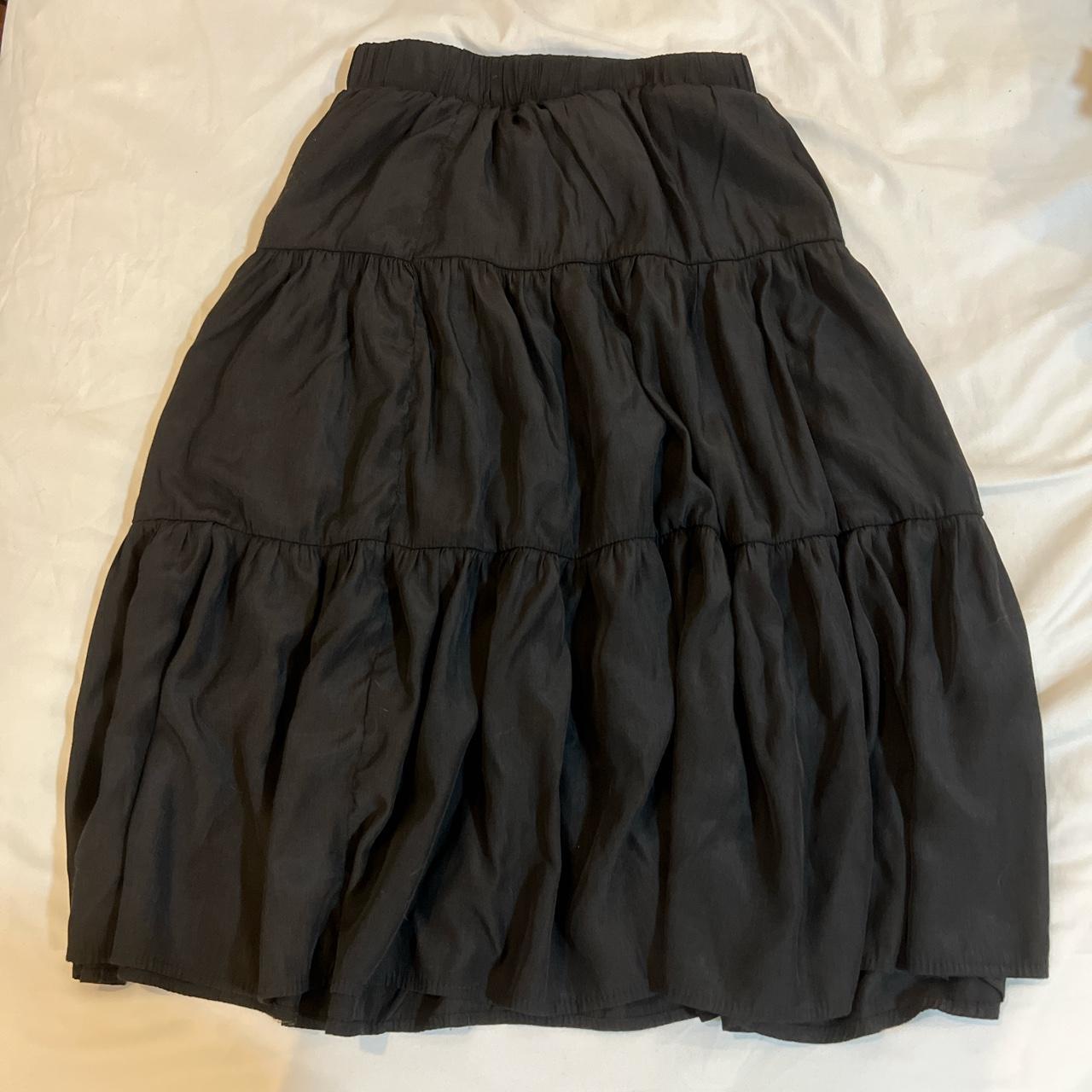 long black skirt. mid shin length. - Depop