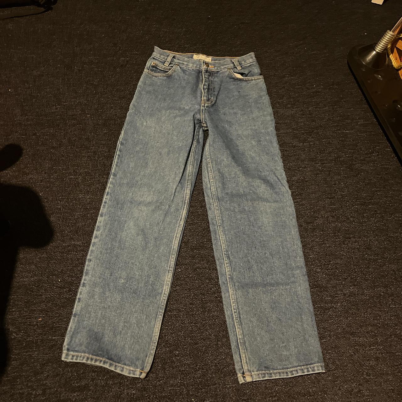 Kids blue baggy jeans Inseam 24 inches Waist 11 inches | Depop