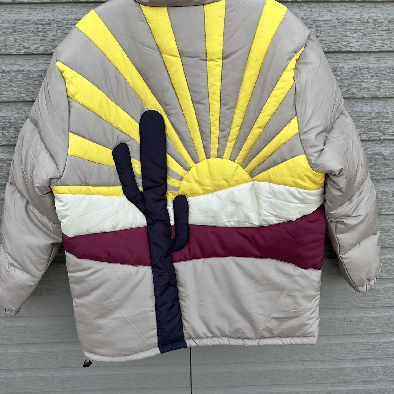 WeSC Vegan Landscape Puffer Jacket XL Sunset cactus ... - Depop