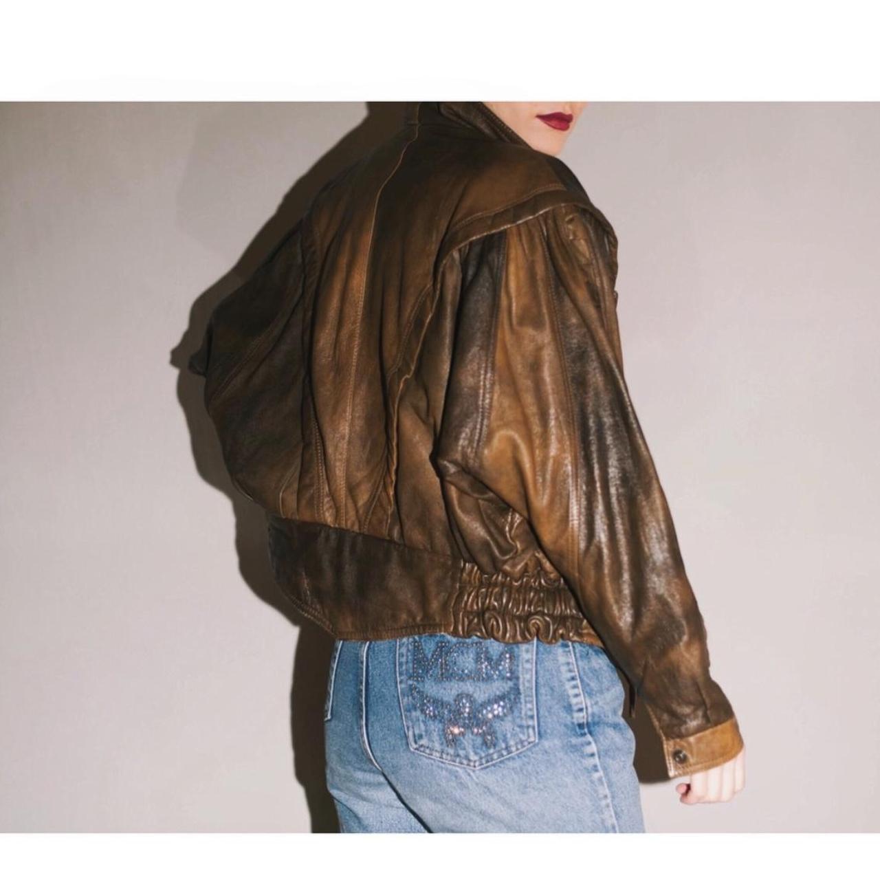 Insane rare vintage model 80s jacket with handmade... - Depop