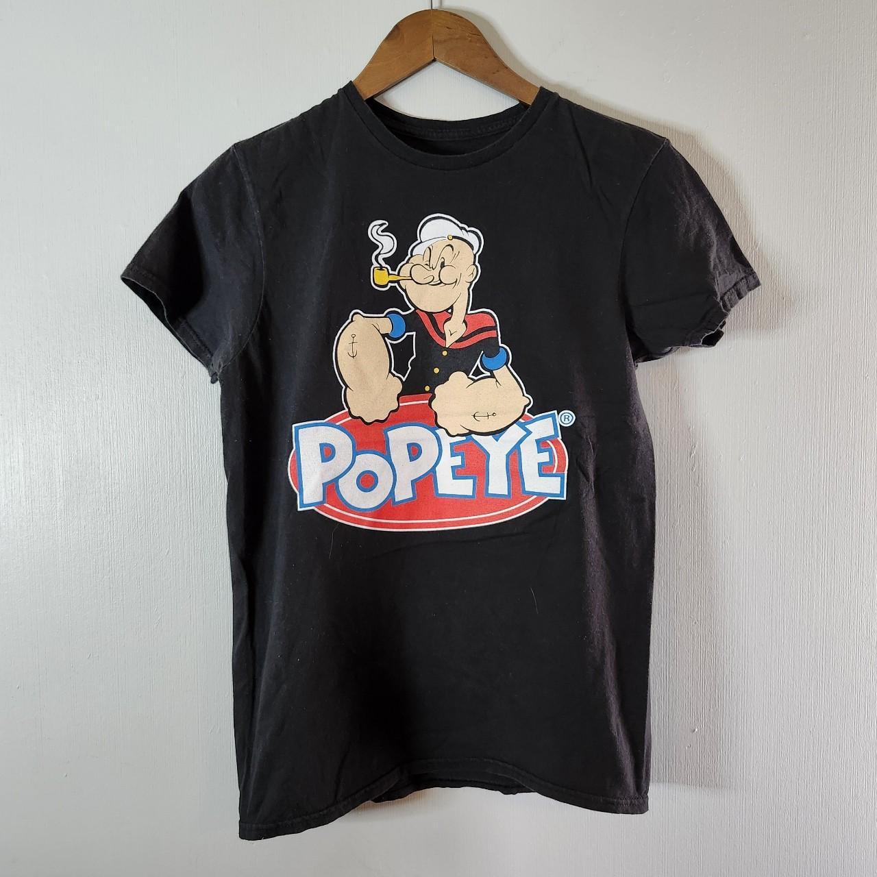 Vtg Mood Graphic Popeye Cartoon Good Fade Cotton... - Depop