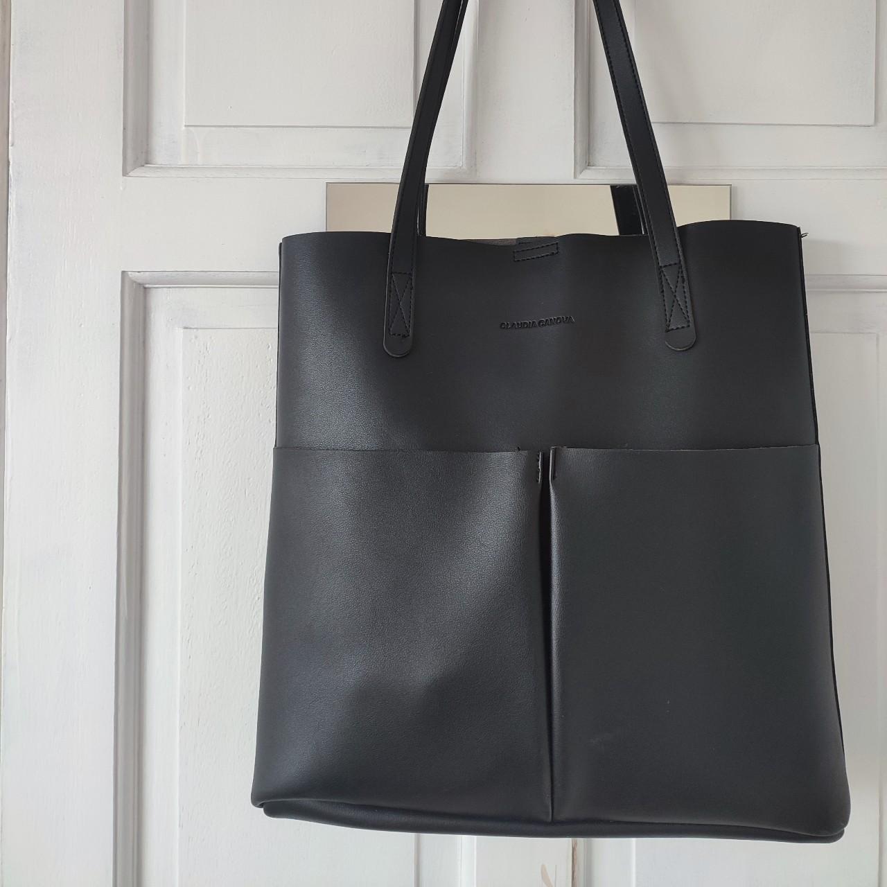 Claudia Canova leather tote bag. Spacious main... - Depop Claudia Canova leather tote bag. Spacious main... - Depop