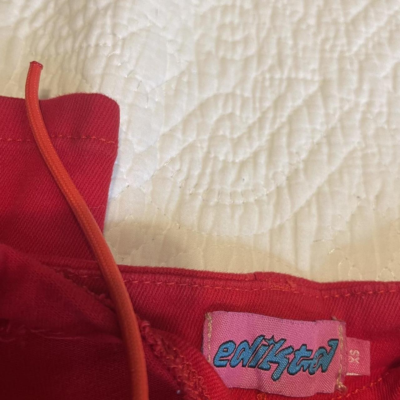 Edikted red pants only worn once size... - Depop