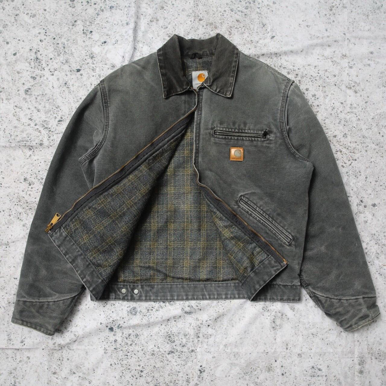 Faded Carhartt Vintage J97 PTL Petrol Blue Detroit... | Depop