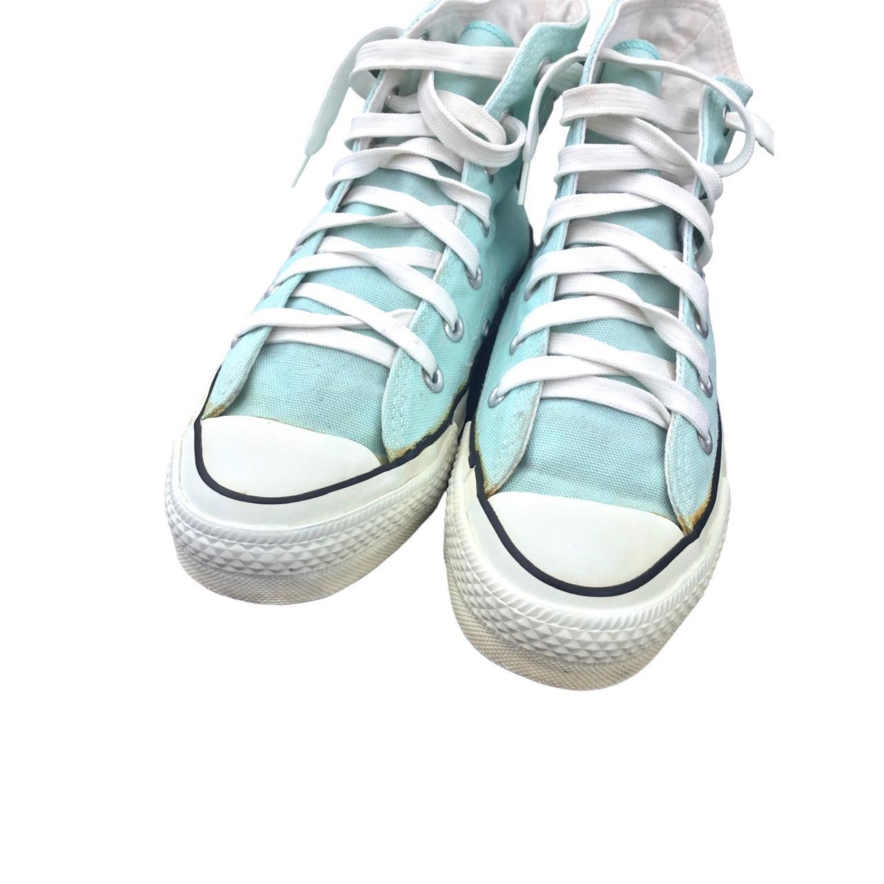 Vintage 90s Converse All Star hi tops trainers. UK... - Depop