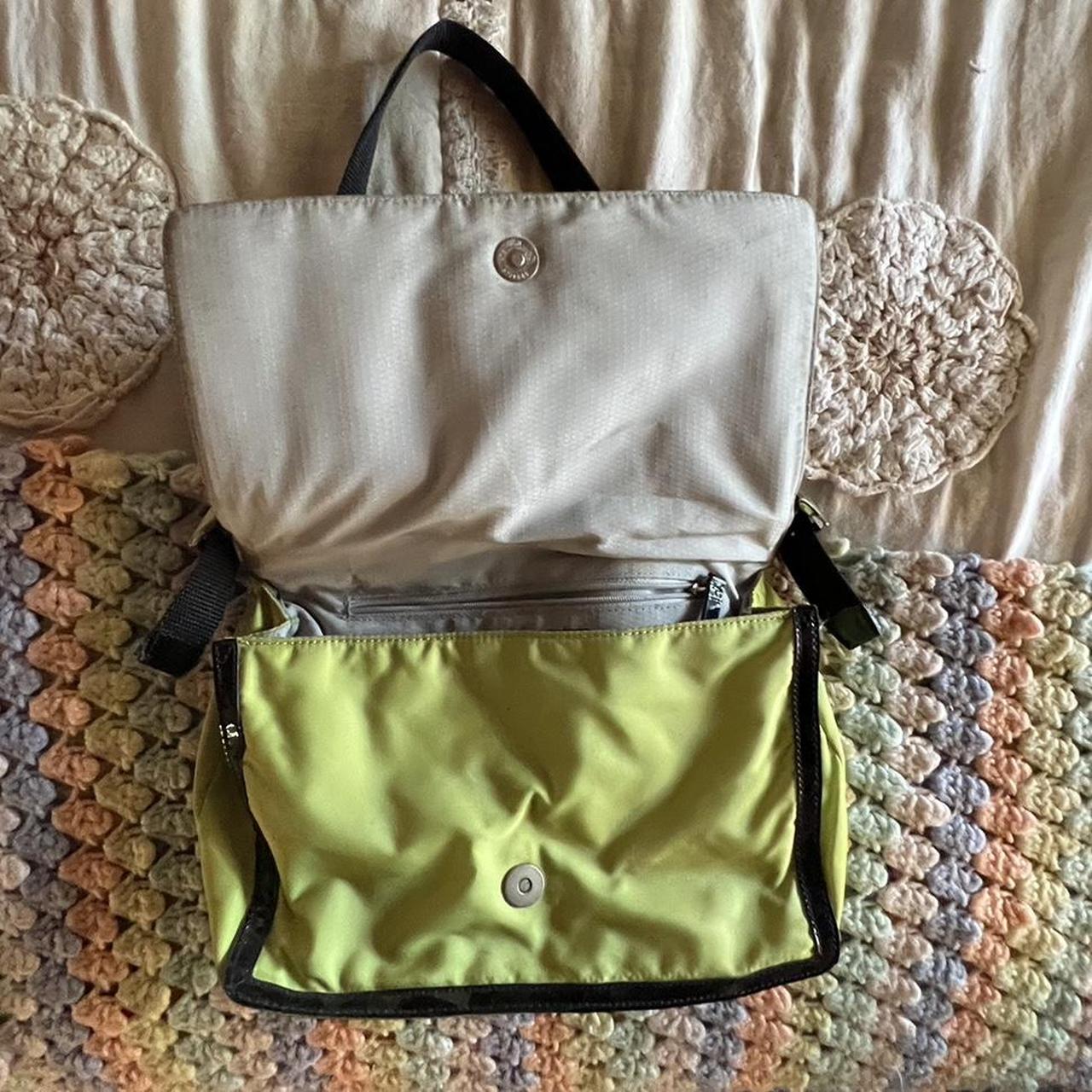 cool lime green nine west nylon shoulder bag! - Depop