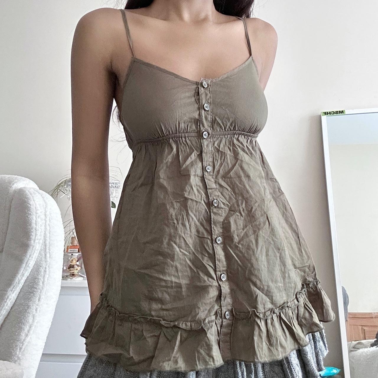 Earthy Dark Coquette Camisole Bustier Camisole With Depop